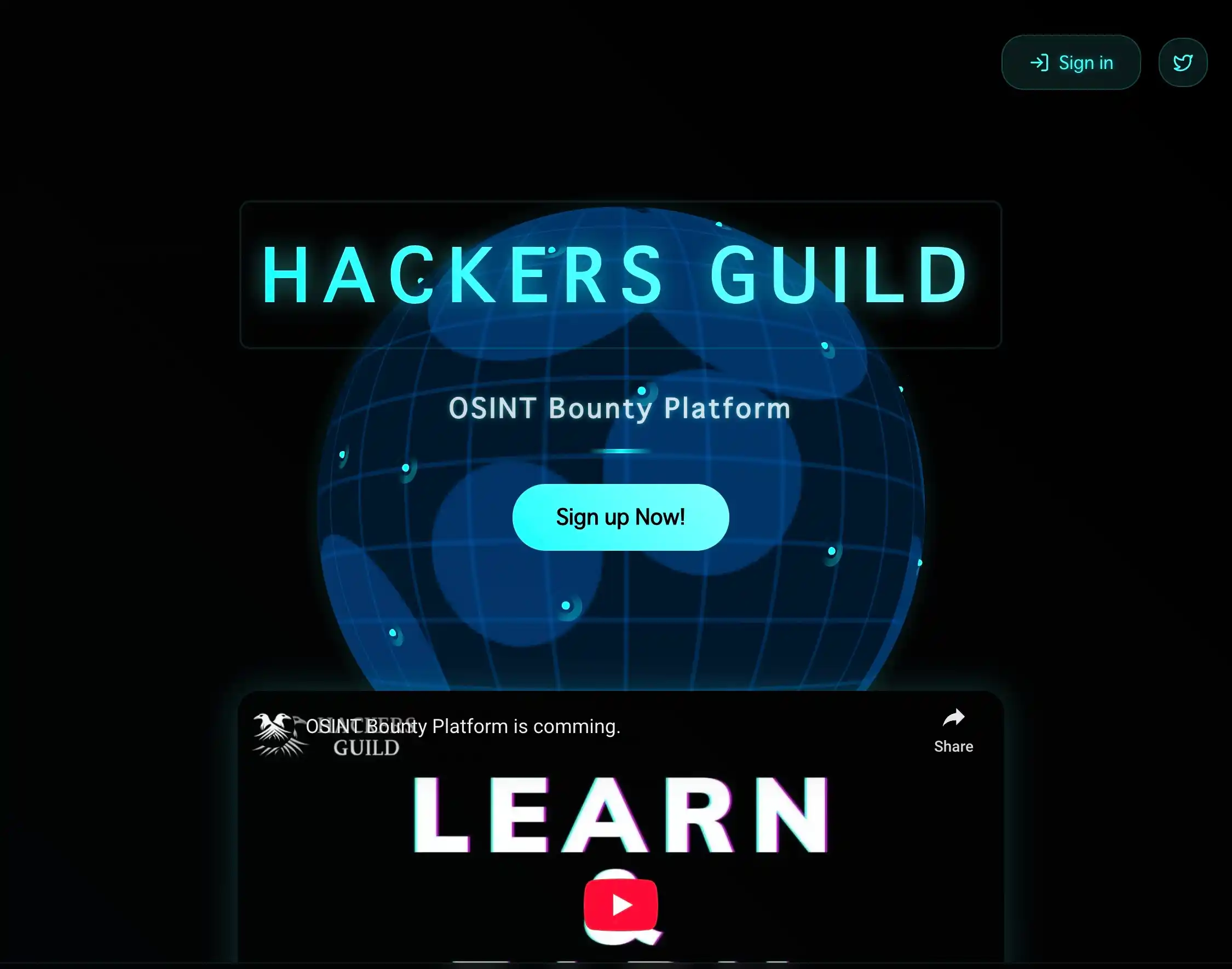 Hackers Guild: OSINT Bounty Platform